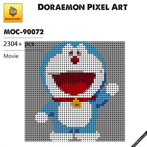 MOC-90072 Doraemon Pixel Art Movie MOC FACTORY | MOULD KING