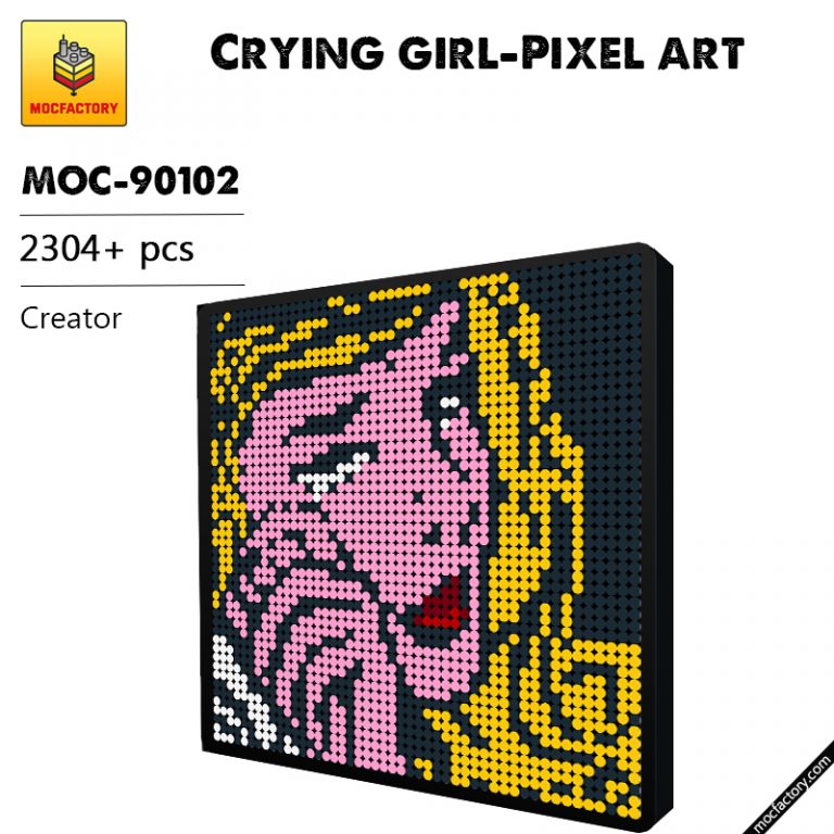 MOC-90102 Crying girl-Pixel art Creator MOC FACTORY | MOULD KING