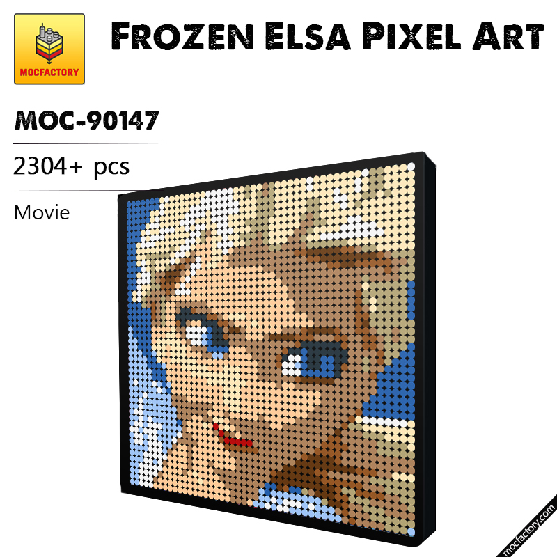 MOC-90147 Frozen Elsa Pixel Art Movie MOC FACTORY | MOULD KING