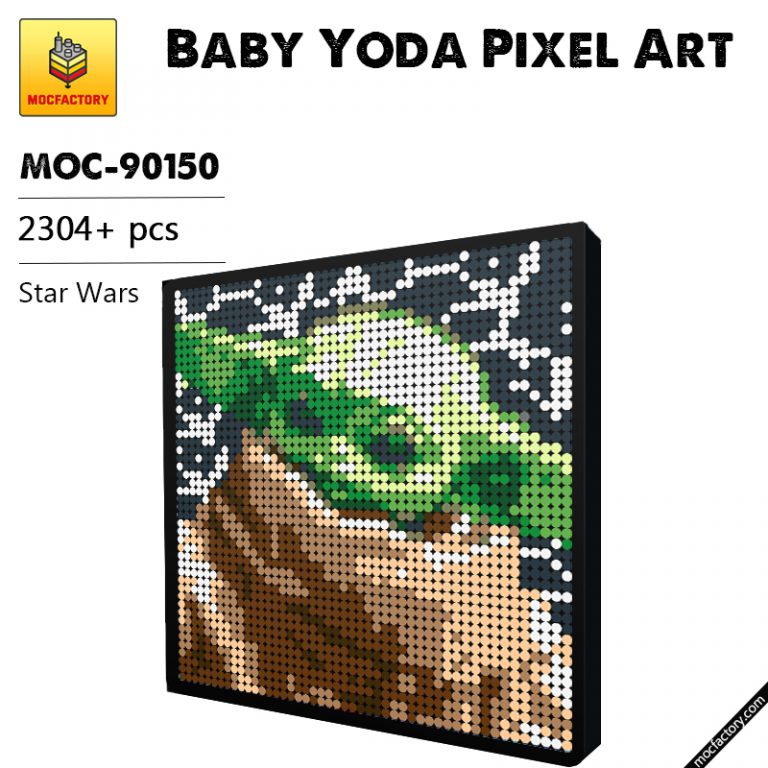 MOC-90150 Baby Yoda Pixel Art Star Wars MOC FACTORY | MOULD KING