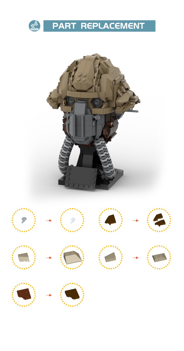 MOC-123912 Benthic Helmet Collection With 776 Pieces | MOULD KING