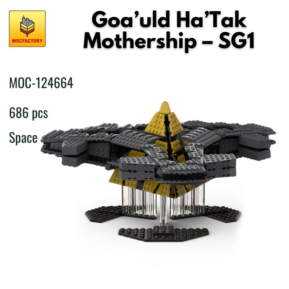 MOC-124664 Goa’uld Ha’Tak Mothership – SG1 With 686 Pieces | MOULD KING