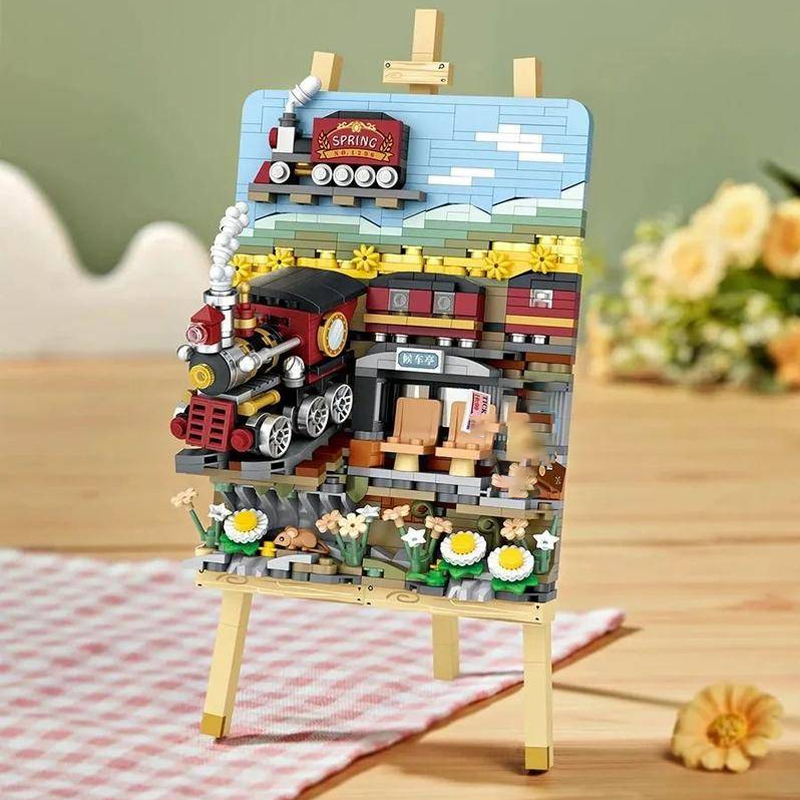 LOZ 1296 Haruhi Train Painting with 758 Pieces | MOULD KING