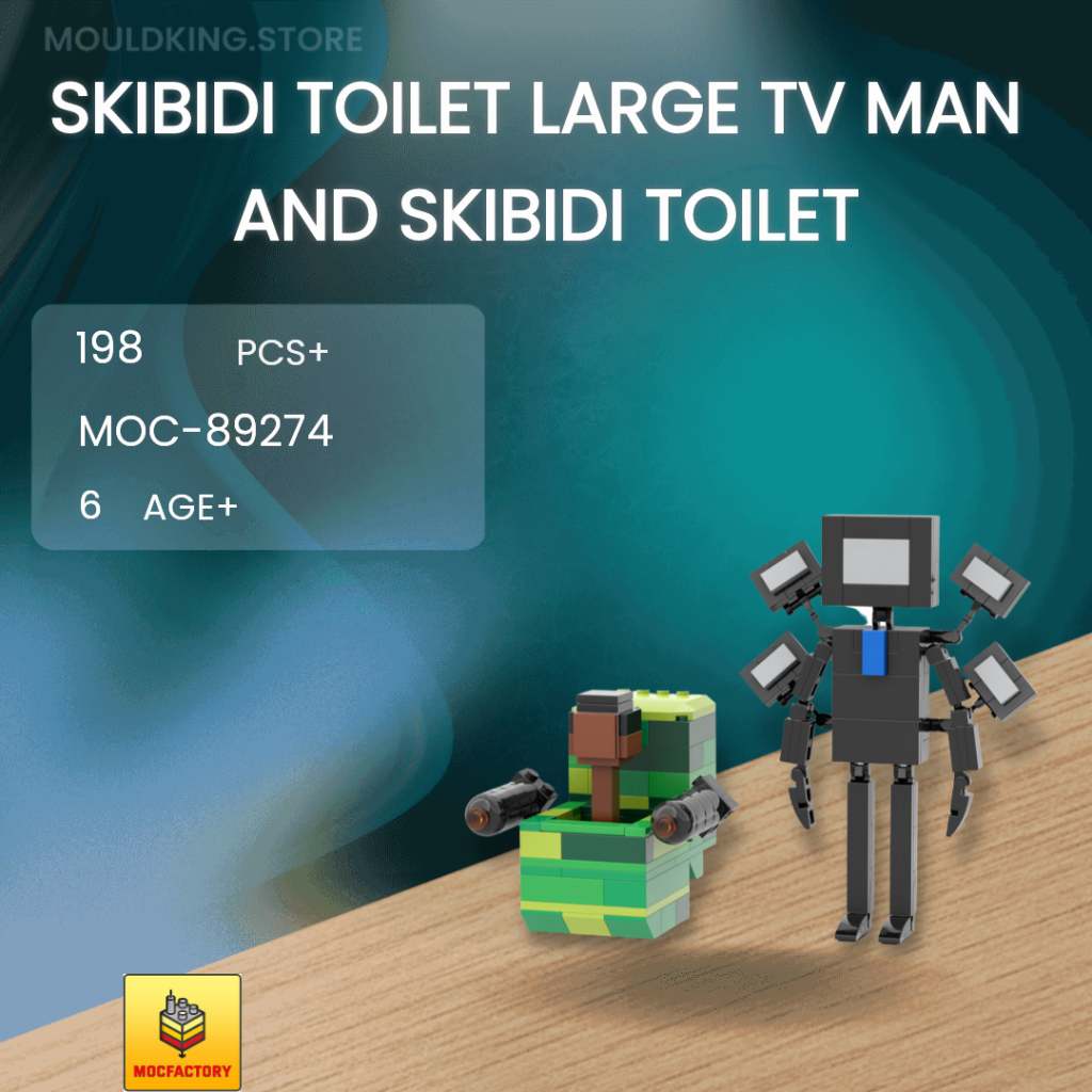 MOC Factory 89274 Skibidi Toilet Large TV Man and Skibidi Toilet with ...